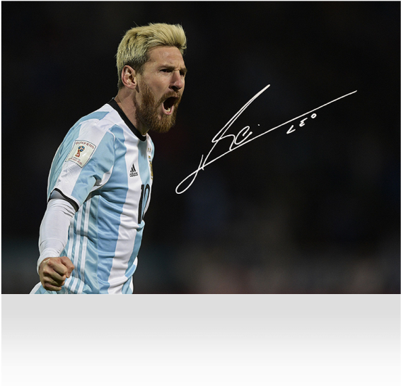 Download Lionel Messi Signed Photo - Argentina Return - Full Size PNG ...