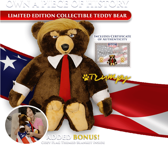 Download Trumpy Bear Is A Plush 22" Bear With An Attached 28" - Trumpy ...