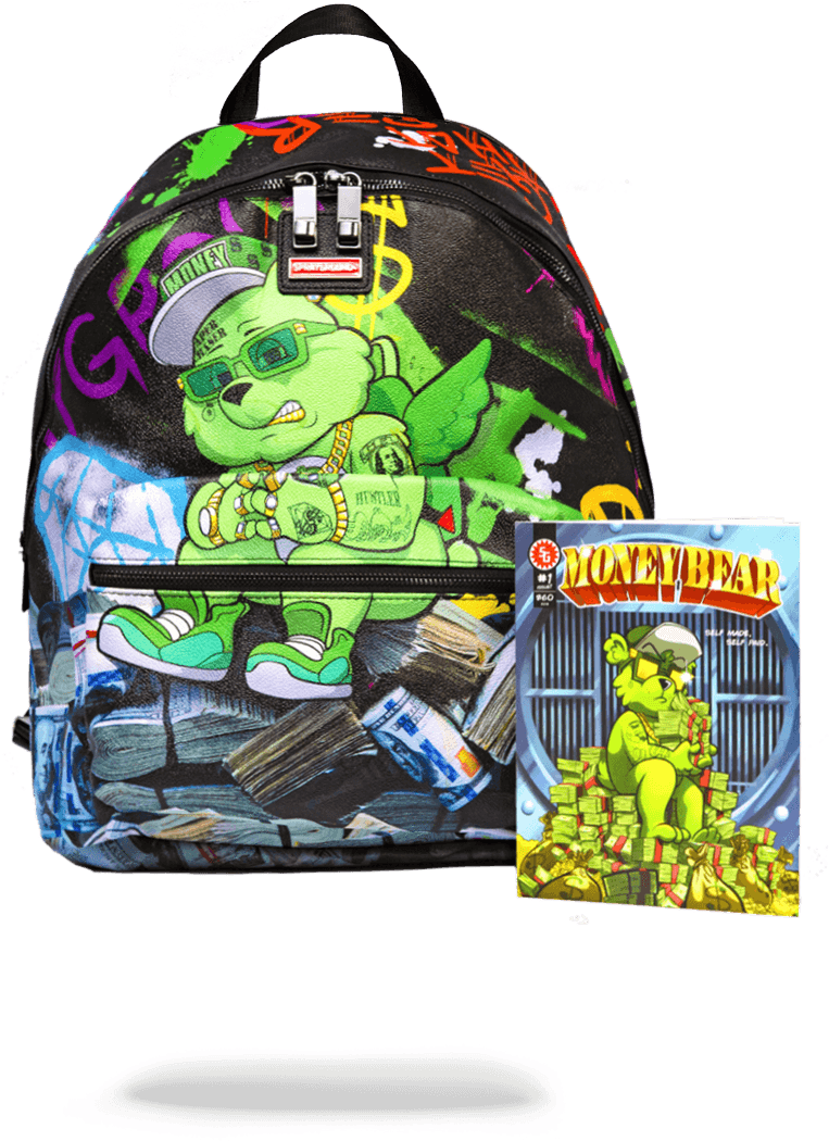 Download Sprayground- Money Bear Stacks Backpack - Sprayground ...