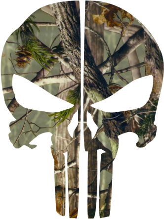Download Woods Camo Punisher Skull Rear Helmet Reflective Helmet - Day ...