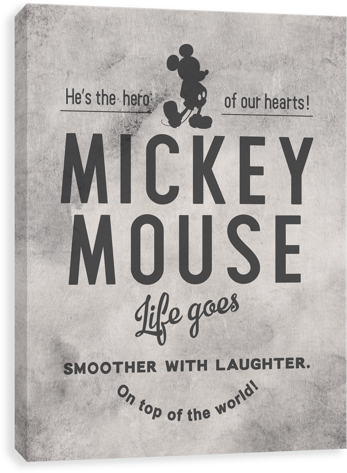 Download Life Goes Smoother With Laughter - Mickey Canvases By ...