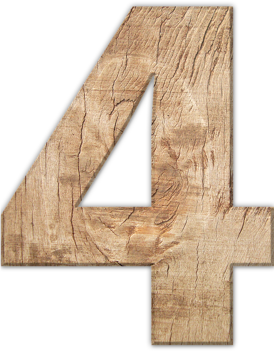 Download Pay, Wood, One, Grain, Pattern, Digit, Order - Angka 4 - Full ...