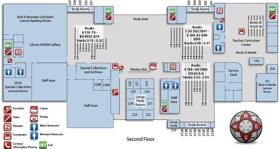 Download Second Floor Map - Oviatt Library 4th Floor - Full Size PNG ...