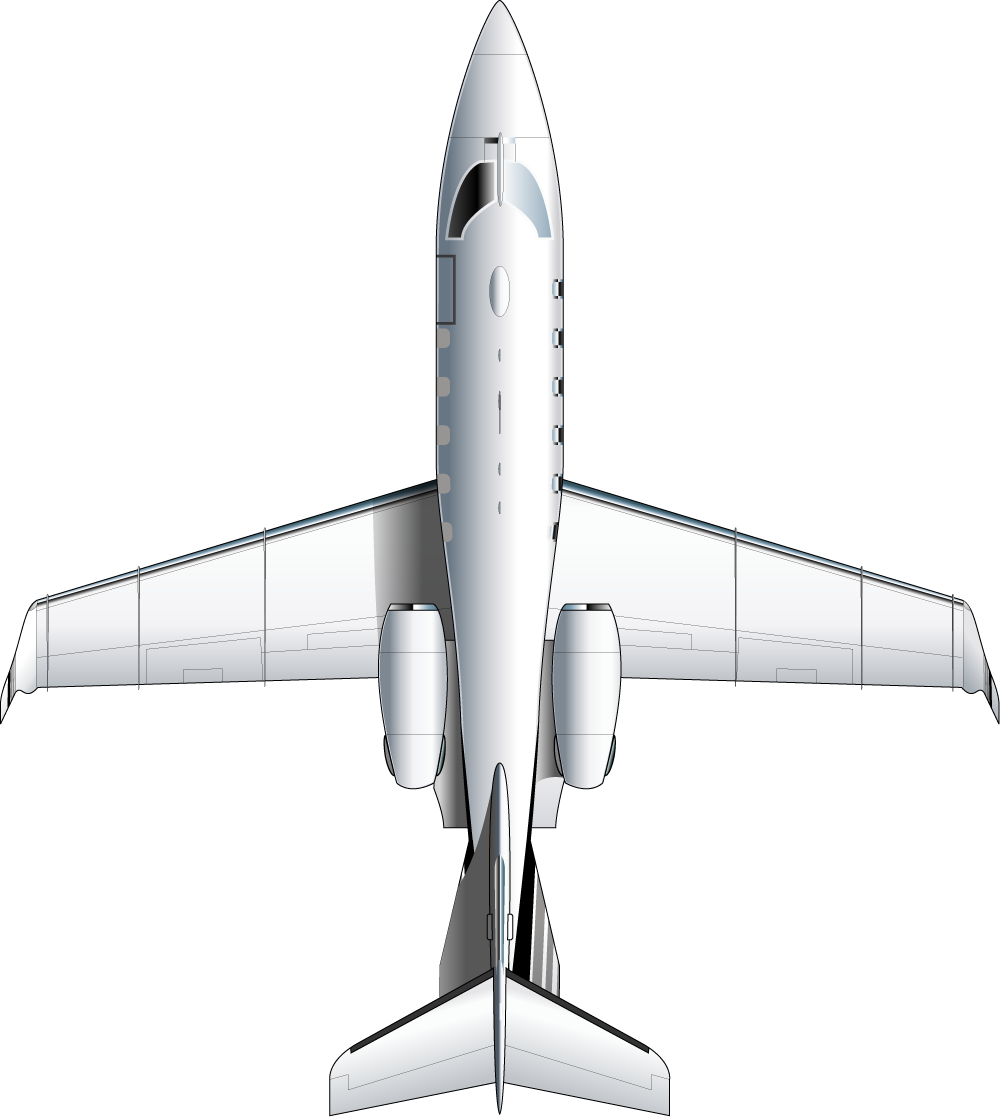 Download Learjet 31a Top View - Airplane Top View Png - Full Size PNG ...