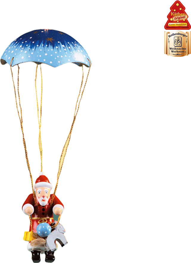 Download Parachuting Santa - Parachute - Full Size PNG Image - PNGkit