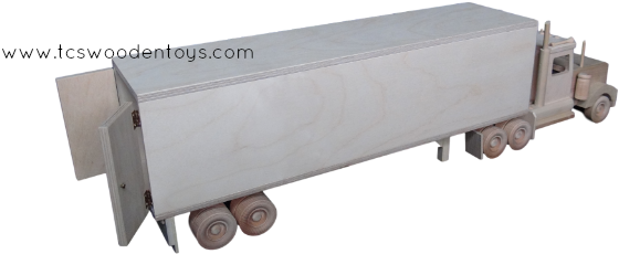 Download Cl73a Handmade Semi Tractor Truck And Box Trailer Toy ...