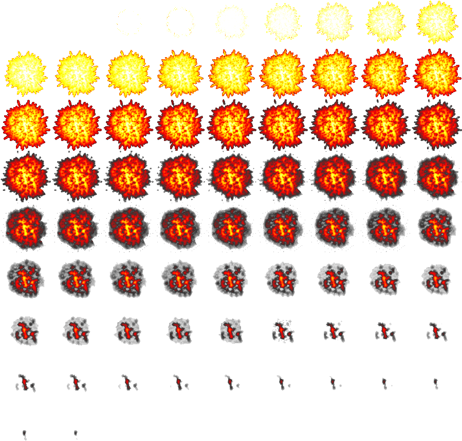 Download Transparent Explosion Sprite Png - 2d Explosion Sprite Sheet ...