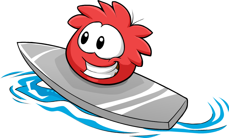 Download Red Puffle Catchin' Waves2 - Club Penguin Puffle Gif Png ...