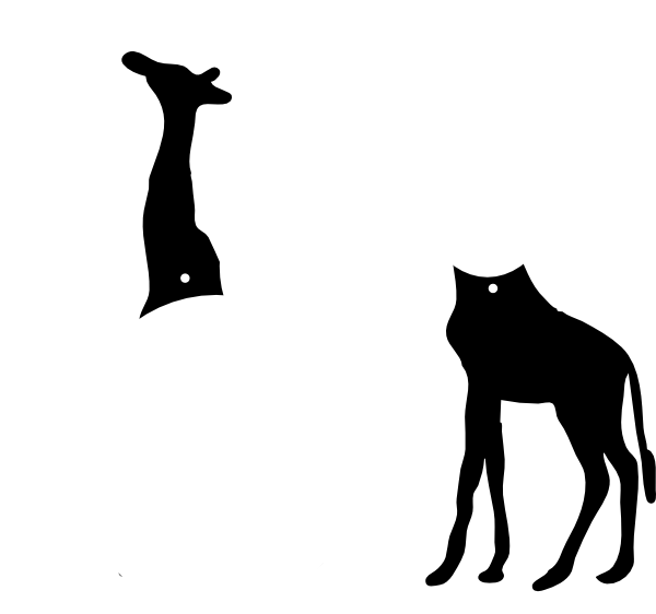 Download Shadows Clipart Giraffe - Black Silhouette Zoo Animals - Full ...