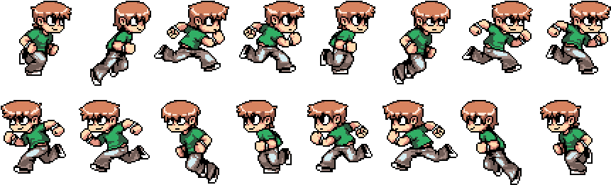 Download 2 Dimensional Sprite Sheet Moving Forward And Back - Sprite ...