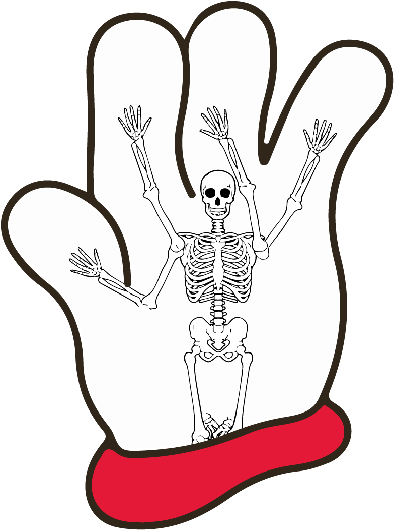 Download 16 Oct - Hamburger Helper Glove Skeleton - Full Size PNG Image ...