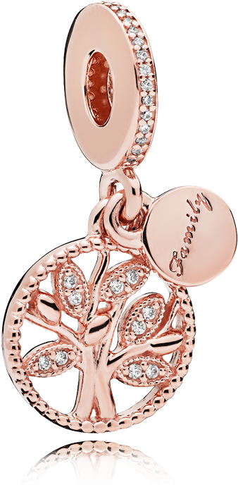 Download Pandora Family Tree Charm Rose Gold - Full Size PNG Image - PNGkit