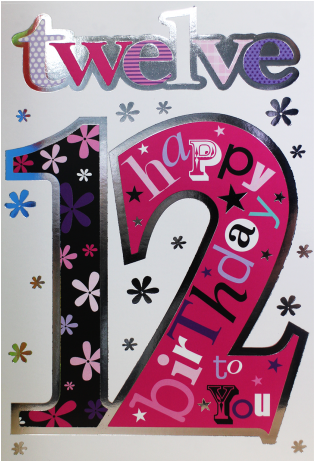 Download Birthday Girl Age 12 Card - Birthday - Full Size PNG Image ...