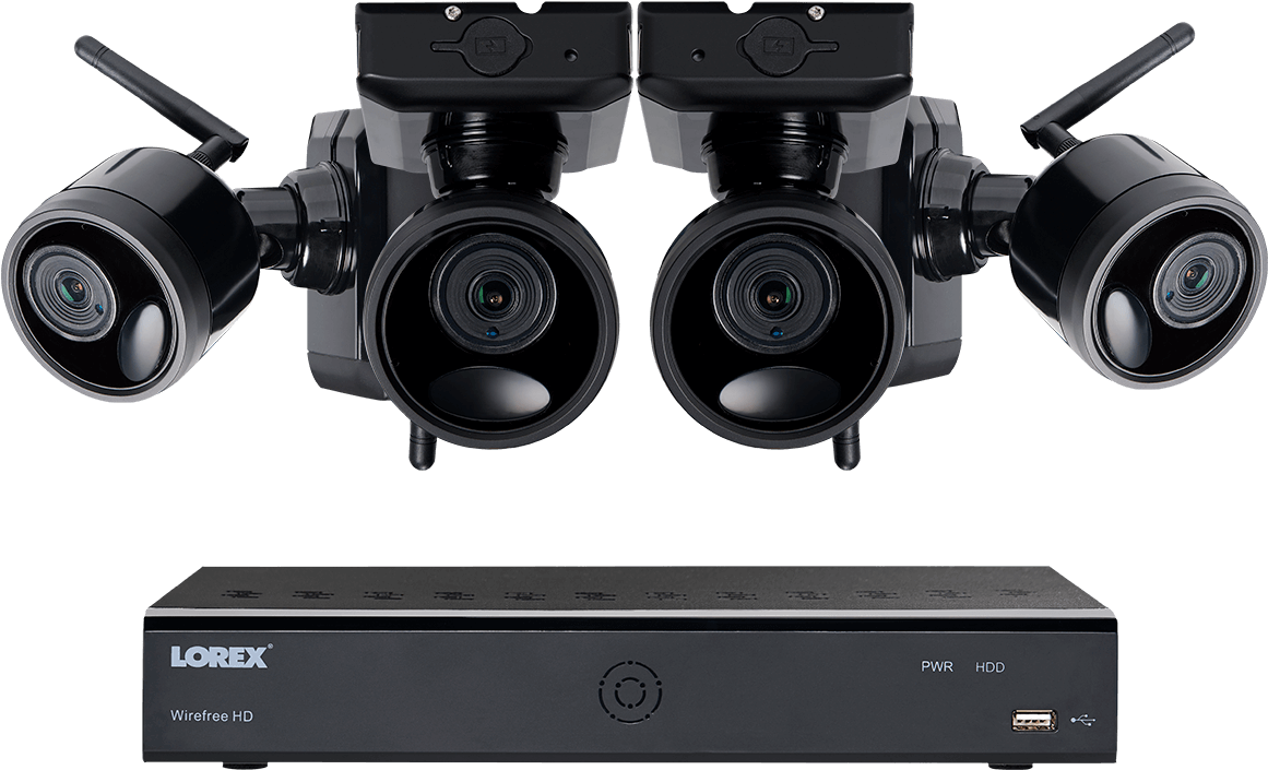 Download 1080p Outdoor Wireless Camera System, 4 Rechargeable ...