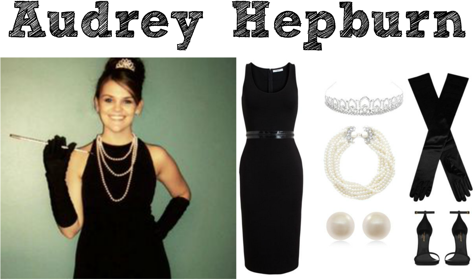 Download Transparent 5 Diy Halloween Costumes - Audrey Hepburn Outfit ...