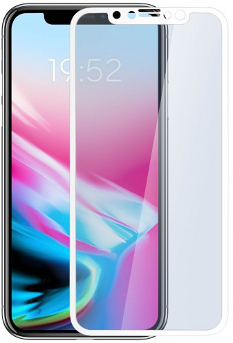 Download Film En Verre Trempé Contour Carbone Iphone X Blanc - Full ...
