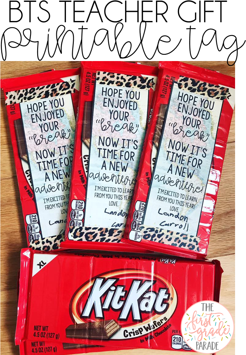 Download Printable Kit Kat Gift Tag - Kit Kat Back To School - Full ...