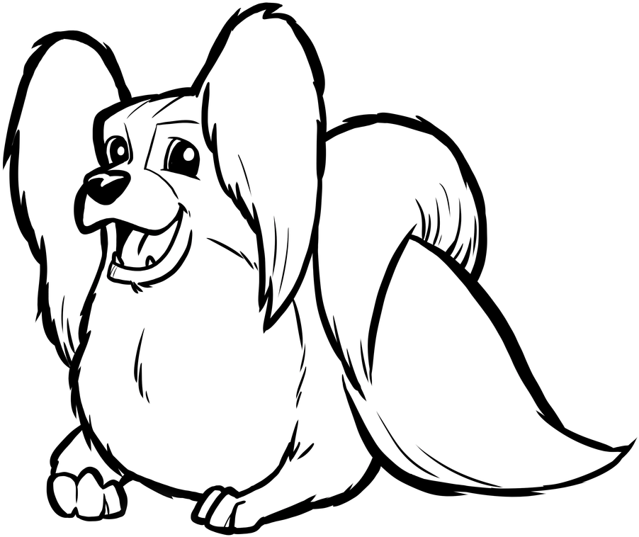 Download Transparent Papillon Colouring - Coloring Pages Papillon - PNGkit