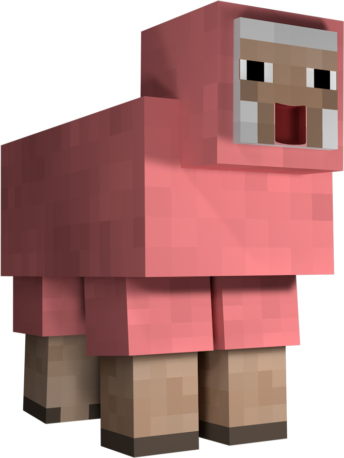 Download Transparent Minecraft Sheep Png - Minecraft Pink Sheep Png ...