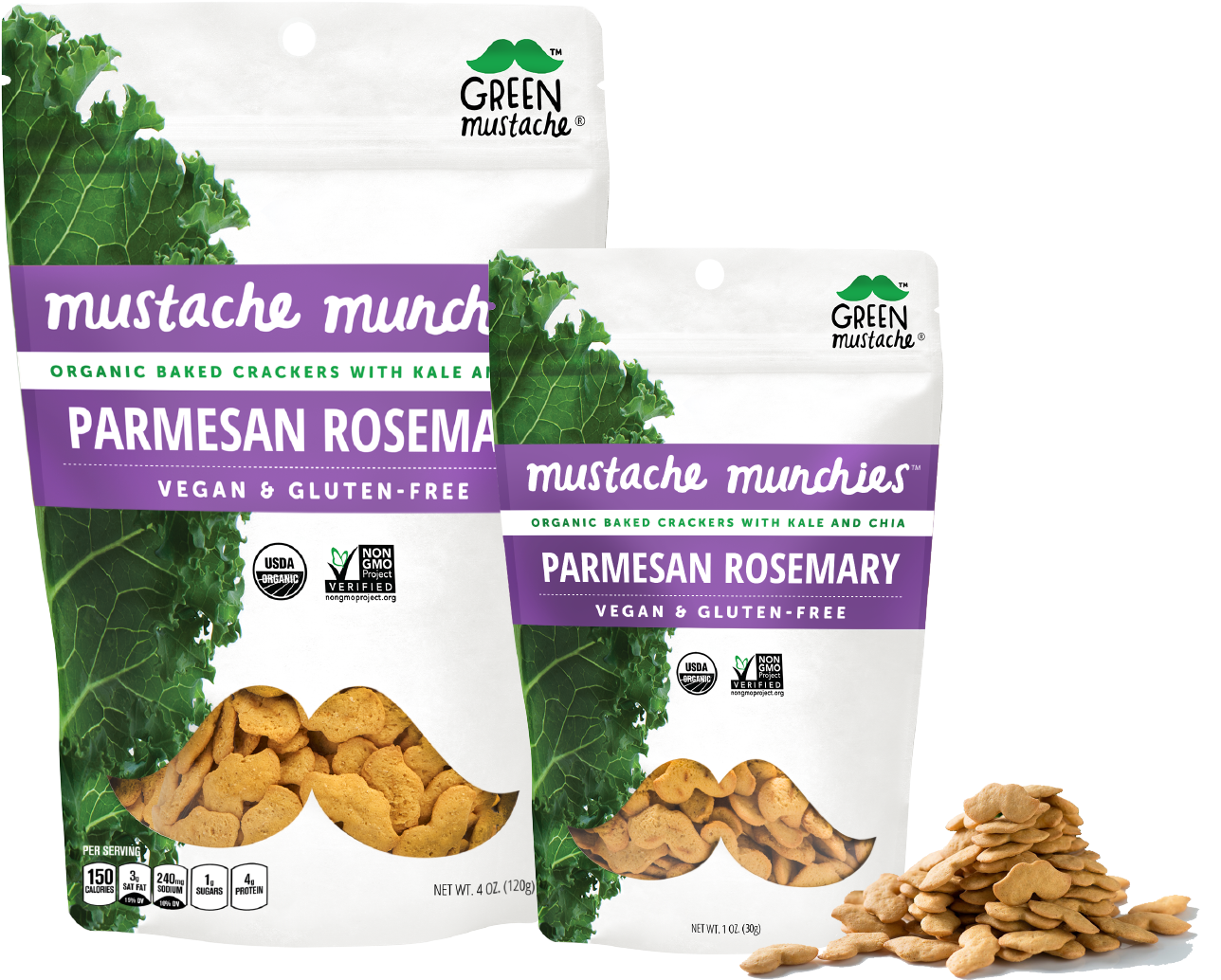 Download Mustache Munchies "parmesan Rosemary" Crackers, Snacks ...