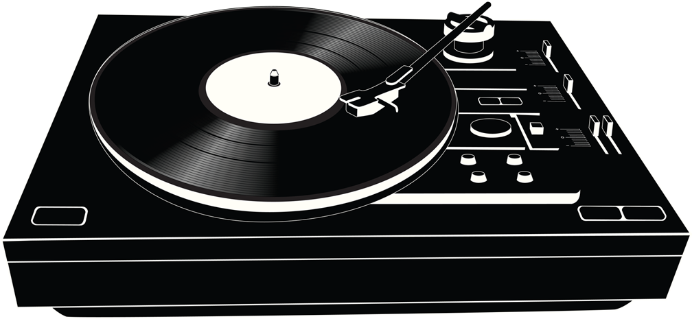 Download Transparent Vinyl Record Player - Turntable Png - Full Size ...