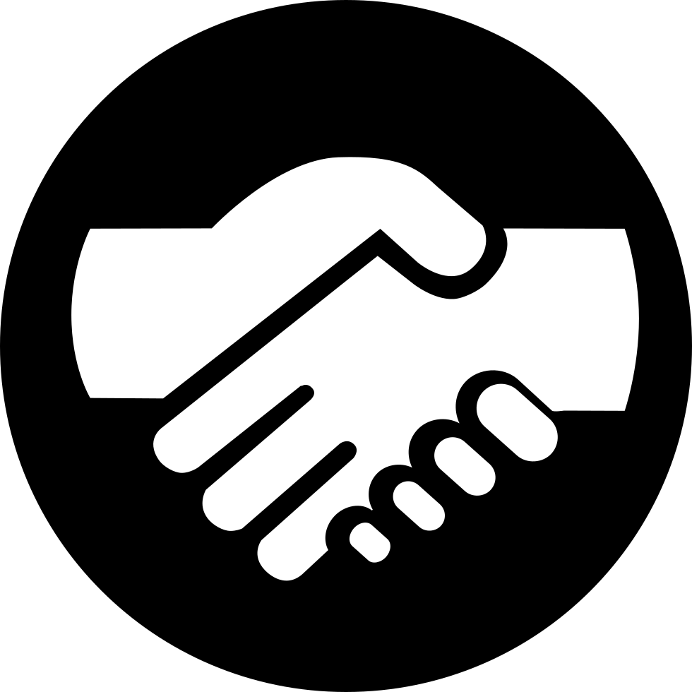 Download Handshake Comments - Handshake Icon Png Black Circle - Full ...