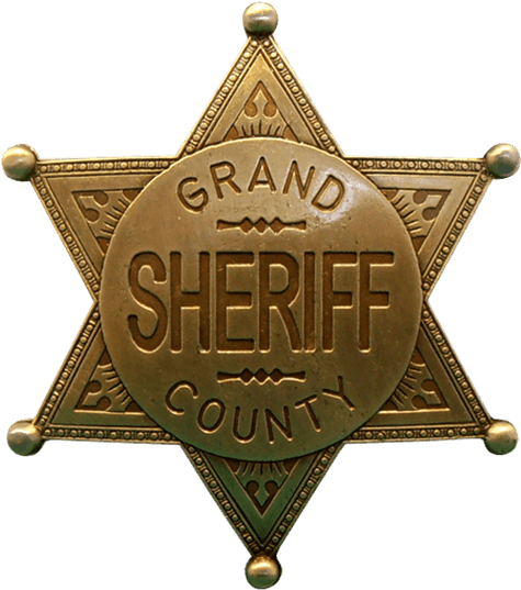 Download Brass Grand County Sheriff Badge - Estrella Del Sheriff Vector ...
