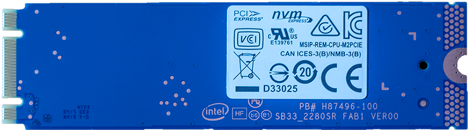 Download Intel Optane Memory Ssd Pcb Back - Intel 16 Gb Internal Ssd ...