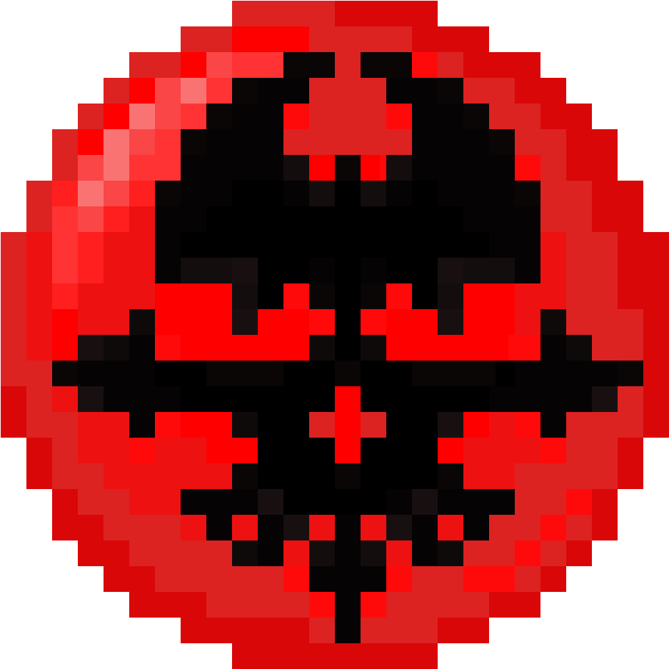 Download Red Skull Pin - Pixel Art Musical Ly - Full Size PNG Image ...