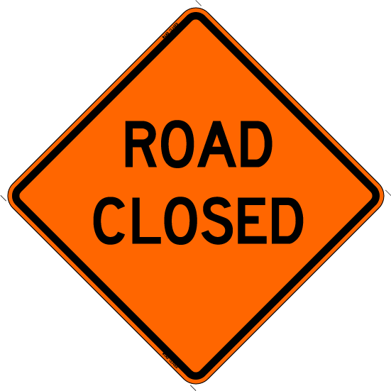Download Road Closed - Road Work Sign - Full Size PNG Image - PNGkit