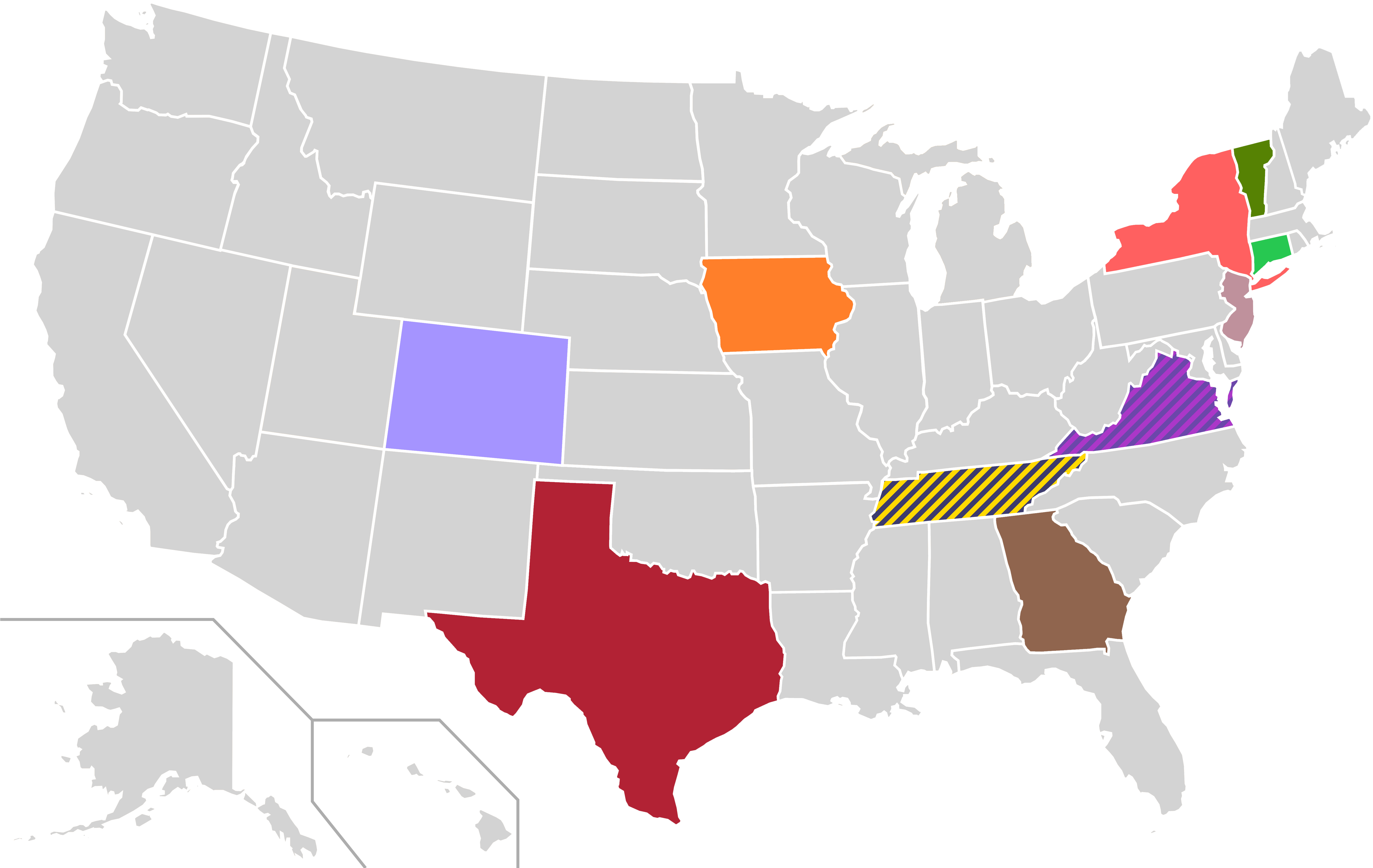 Download Presidential Candidate Home State Locator Map, 2000 - John F ...