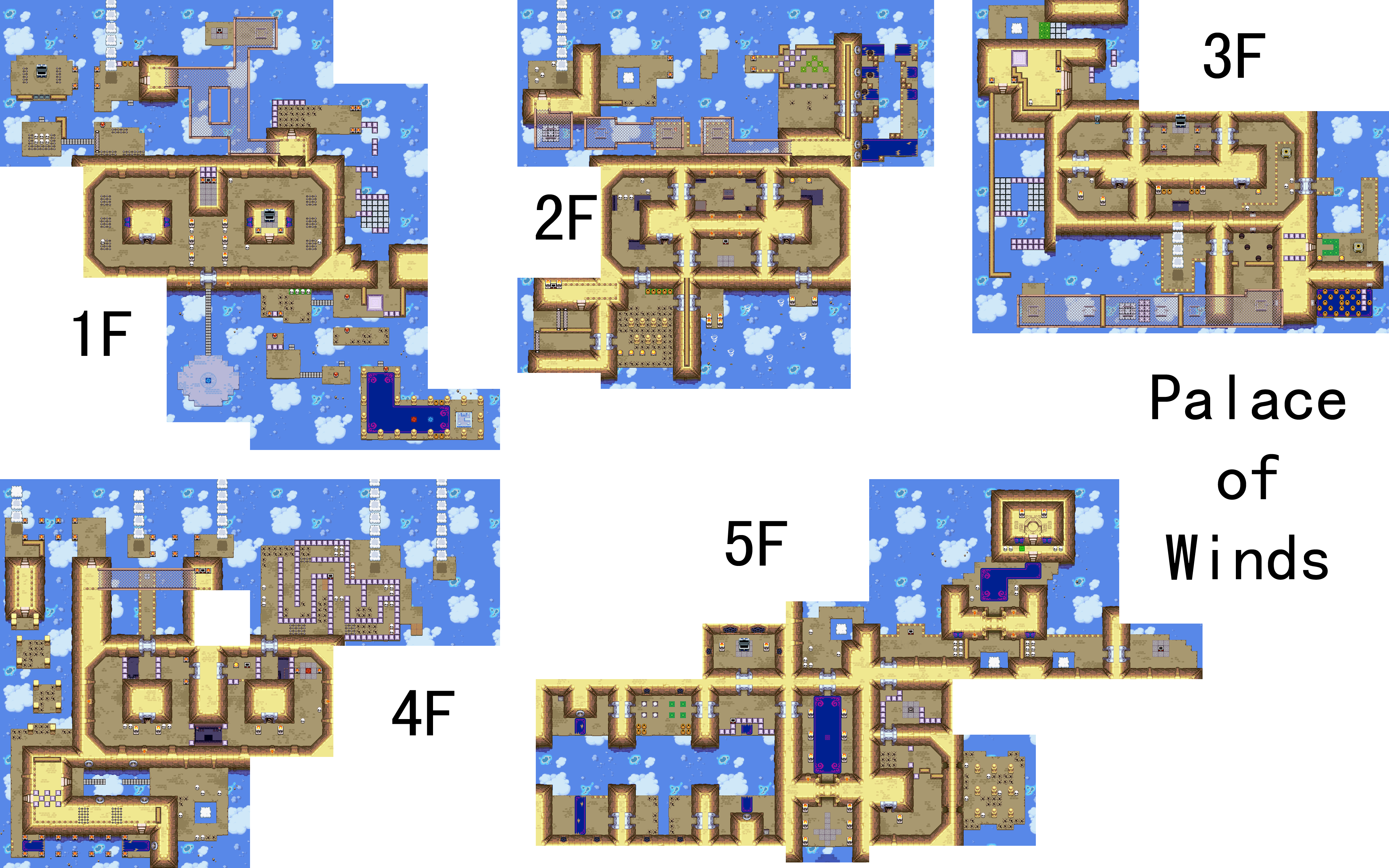 Download Legend Of Zelda, The - Minish Cap Palace Of Winds Map - Full ...
