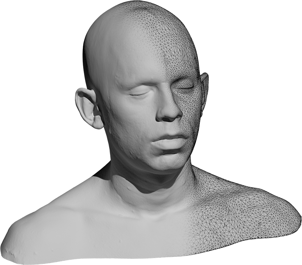 Download Transparent High Resolution 3d Scan Of Person's Face - 3d Male ...