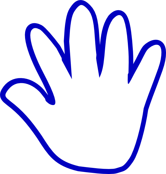Download Blue Cartoon Hand Svg Clip Arts 570 X 598 Px - Full Size PNG ...