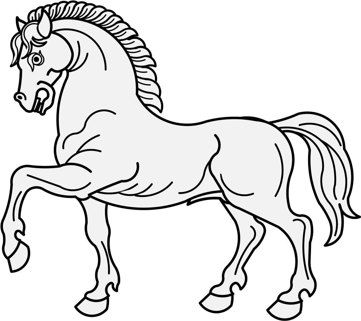 Download Details, Png - Horse Passant Heraldry - Full Size PNG Image ...