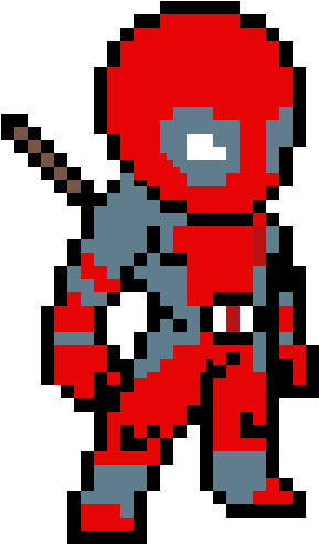 Download Random Image From User - Deadpool Pixel Art - Full Size PNG ...