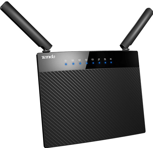 Download Ac1200 Smart Dual-band Gigabit Wifi Router - Tenda Ac9 Wifi Router - Full Size PNG ...