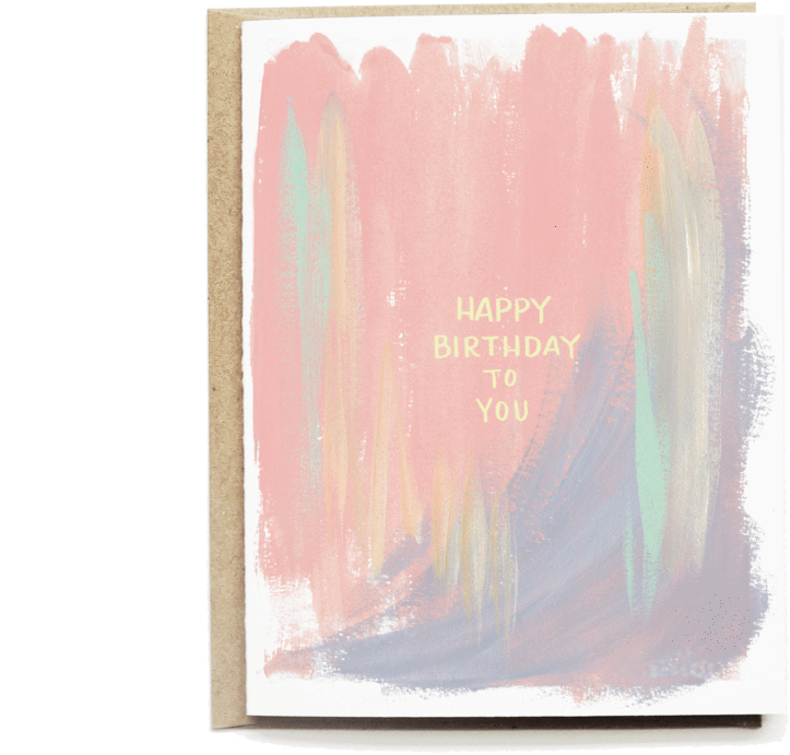 Download Pastel Abstract Birthday Card - Greeting Card - Full Size PNG ...