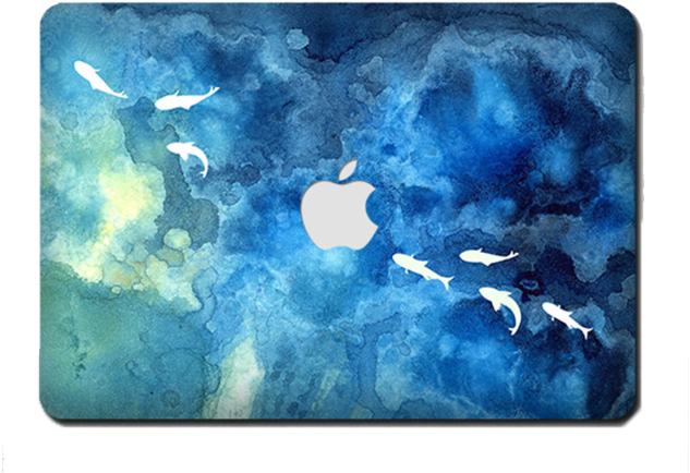 Download Blue Fish Macbook Skin - Macbook 貼膜 - Full Size PNG Image - PNGkit