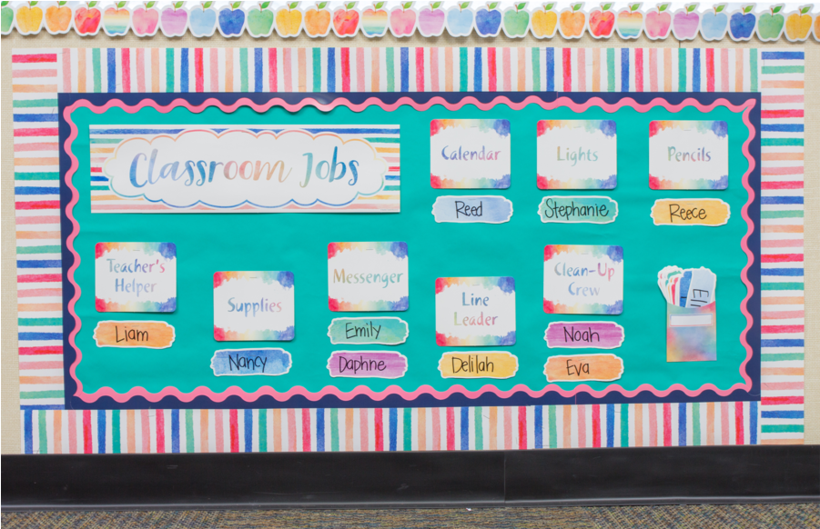 Download Watercolor Classroom Jobs Mini Bulletin Board Alternate ...