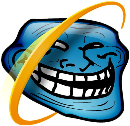 Download Transparent Internet Troll Face Explorer - Internet Explorer ...