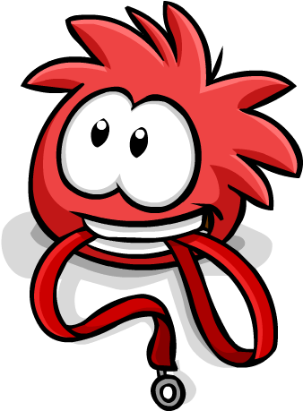 Download Red Puffle Leash - Retratos De Puffle En Club Penguin - Full ...