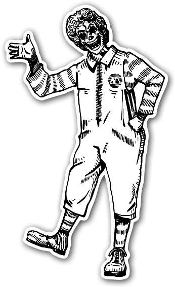 Download Ronald Mcdonald Sticker - Ronald Mcdonald Vector - Full Size ...