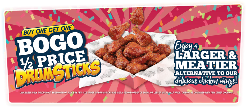 Download Bogo-drumsticks - Buffalo Wing - Full Size PNG Image - PNGkit