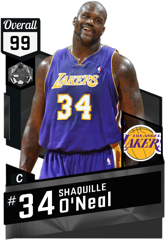 Download '01 Shaquille O'neal Onyx Card - Nba2k18 Locker Codes Pc - Full Size PNG Image - PNGkit