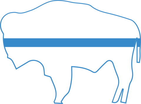 Download Thin Blue Line Buffalo Decal 4" - Thin Blue Line - Full Size ...
