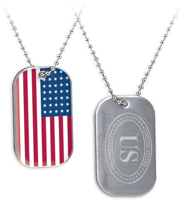Download Usa American Flag Dog Tag - Dog Tag - Full Size PNG Image - PNGkit