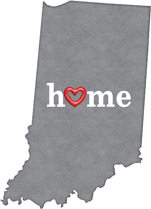 Download State Map With Heart In Home T - Indiana With Heart - Full ...