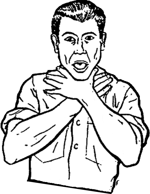 Download Collection Of Choke - Universal Sign Of Choking Drawing - Full ...