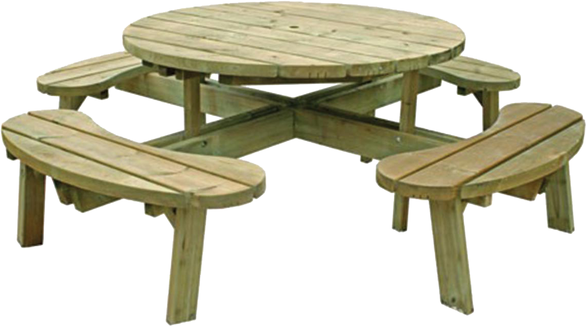 Download Garden Furniture - Benches - Round Wooden Garden Tables And ...